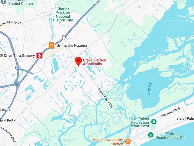 16. crave kitchen & cocktails map