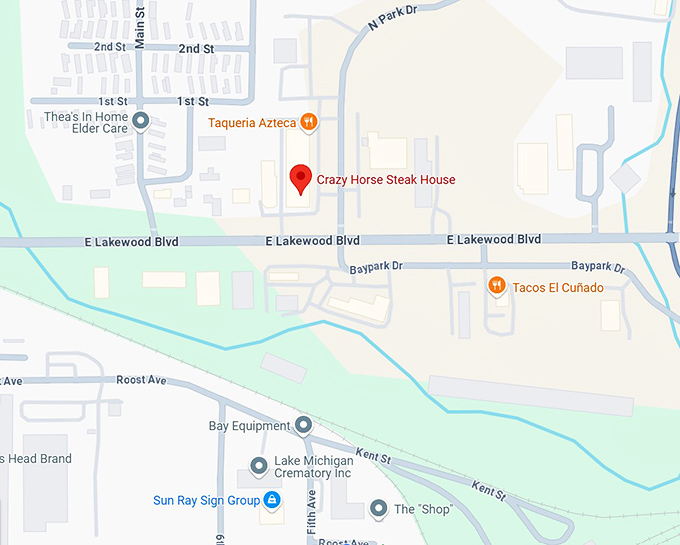 16. crazy horse steak house map