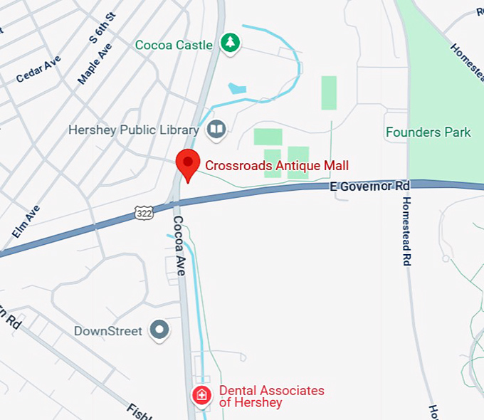 16. crossroads antique mall map