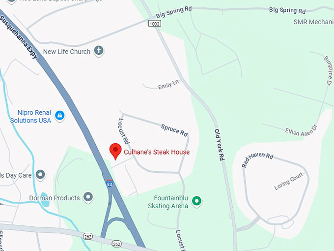16. culhane's steak house map