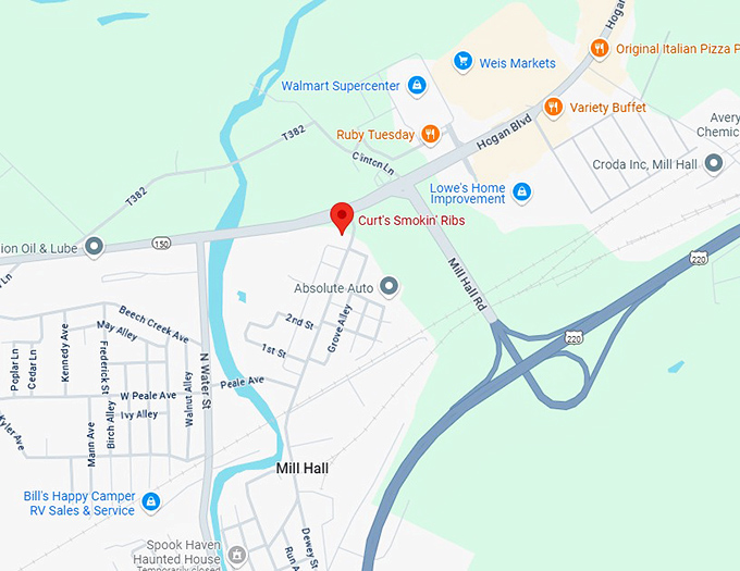 16. curt's smokin' ribs map