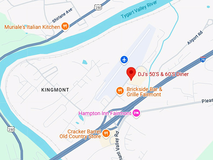 16. dj's 50's & 60's diner map