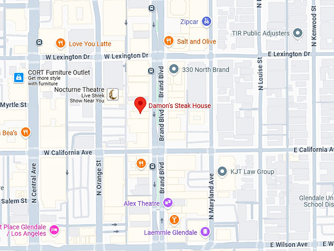 16. damon&rsquo;s steak house map