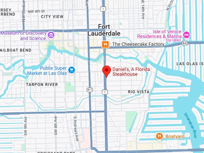 16. daniel's, a florida steakhouse map
