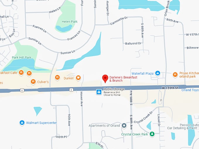 16. darlene's breakfast & brunch map