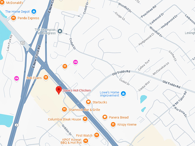 16. dave's hot chicken map