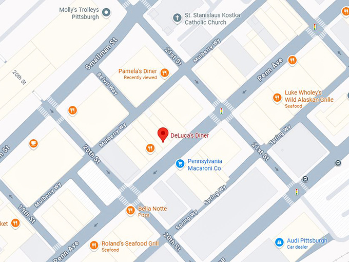 16. deluca's diner map