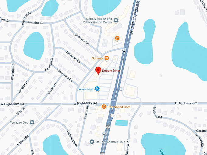 16. debary diner map