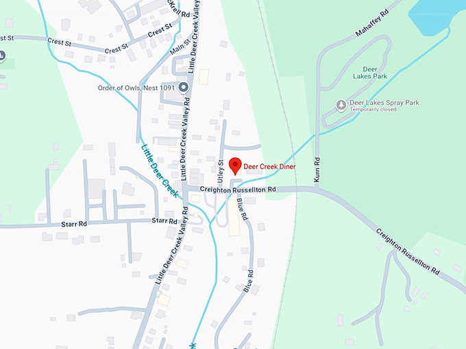 deer creek diner map