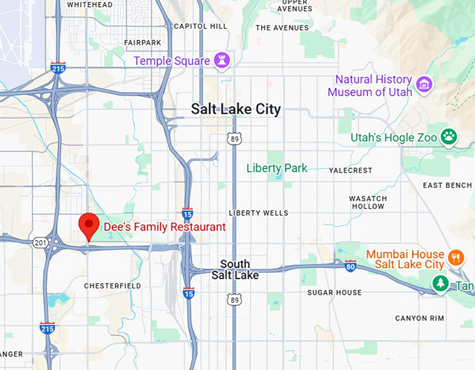 16. dee's family restaurant map