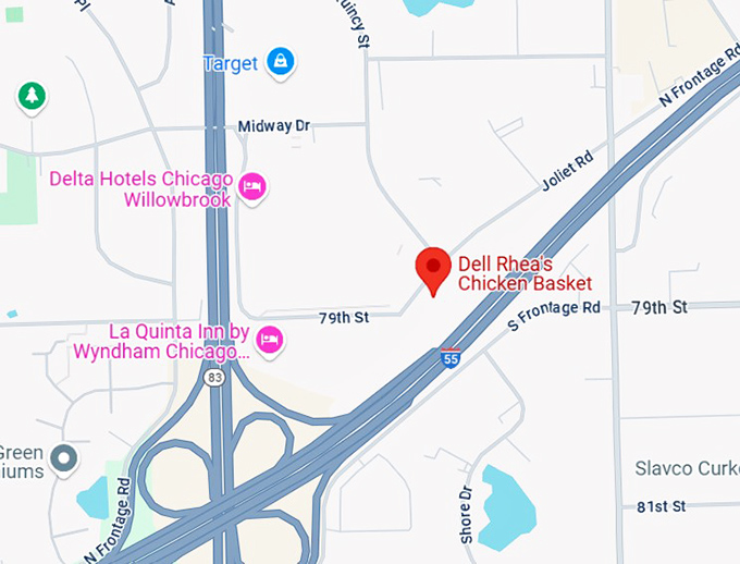 16. dell rhea's chicken basket map