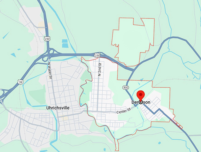 16. dennison, oh map