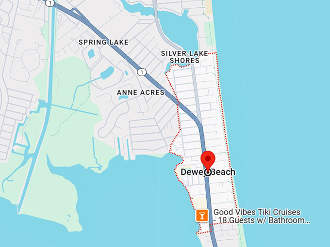 16. dewey beach, de map