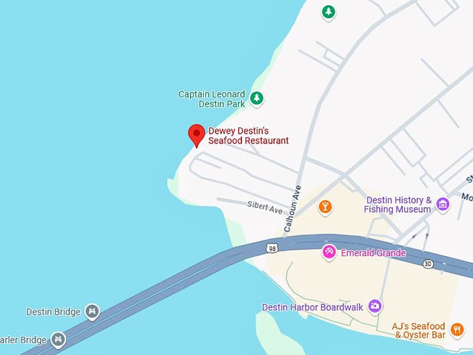 16. dewey destin's seafood restaurant map