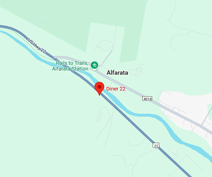 16. diner 22 map