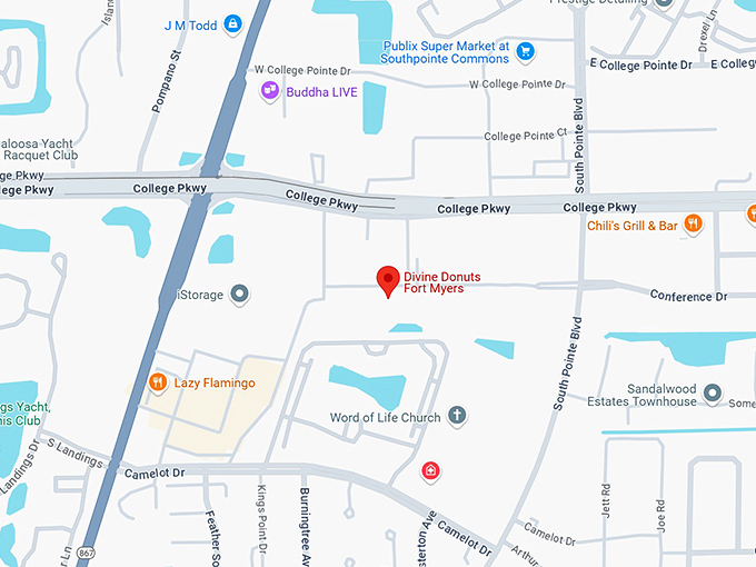 16. divine donuts fort myers map