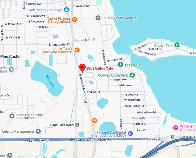 16. dixie belle's cafe map