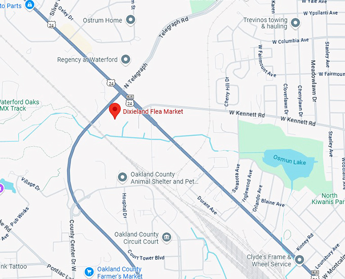 16. dixieland flea market map