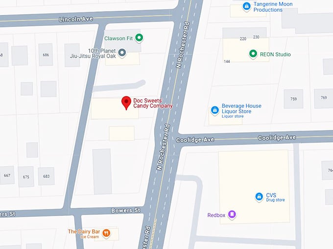 doc sweets' candy company, llc map