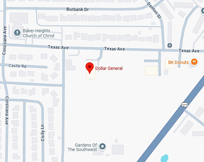16. dollar general (5301 texas ave) map