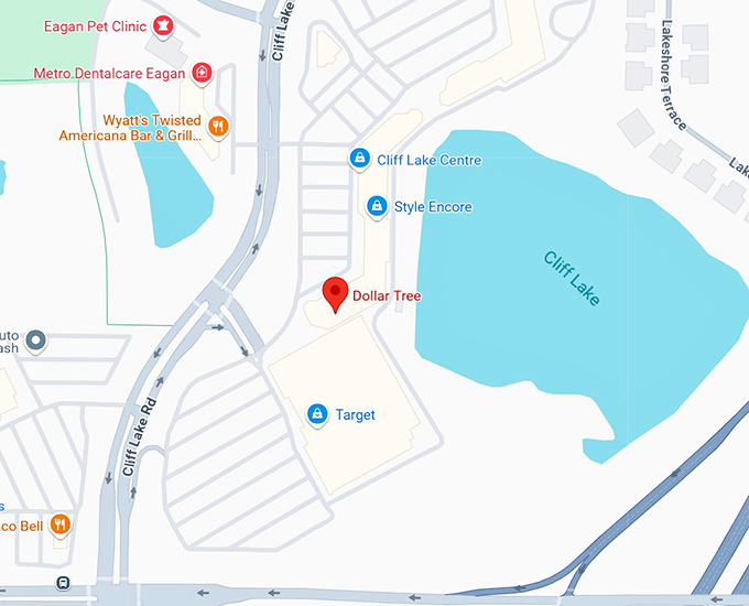 dollar tree (1960 cliff lake rd ste 139) map