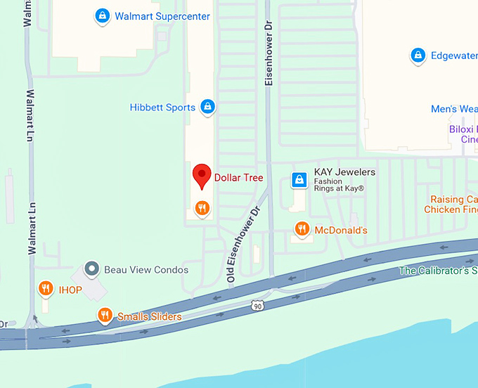 dollar tree (2650 beach blvd) map