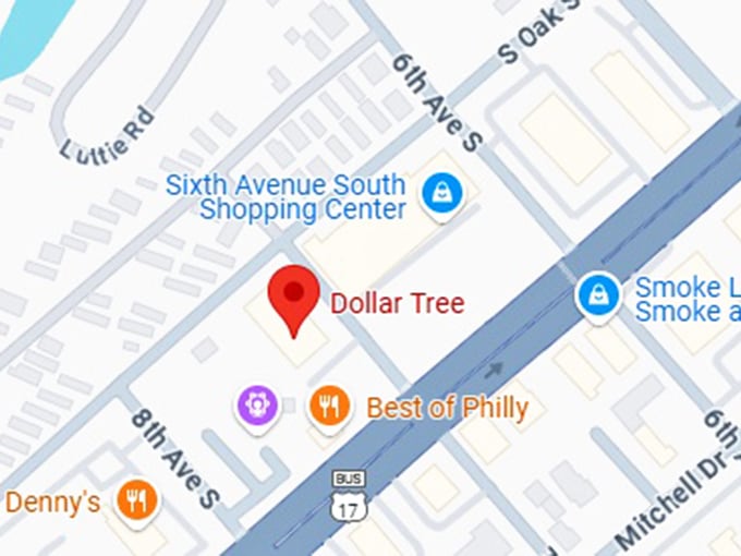16. dollar tree (700 s kings hwy) map