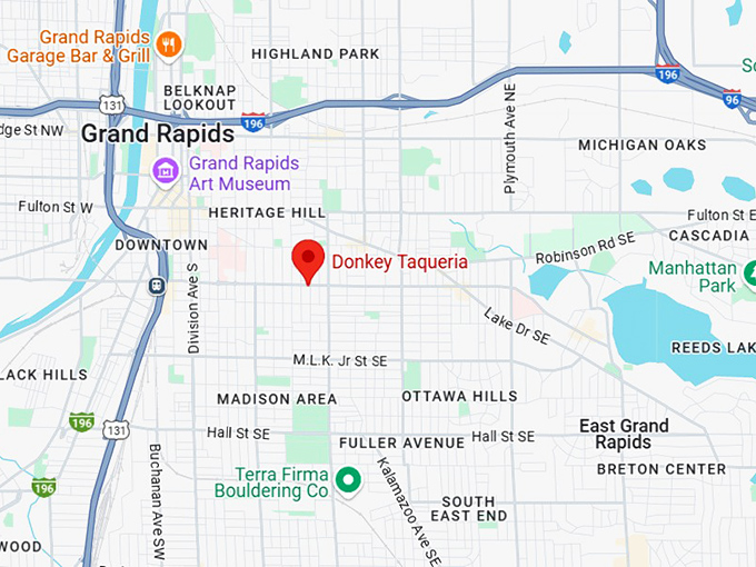 16. donkey taqueria map