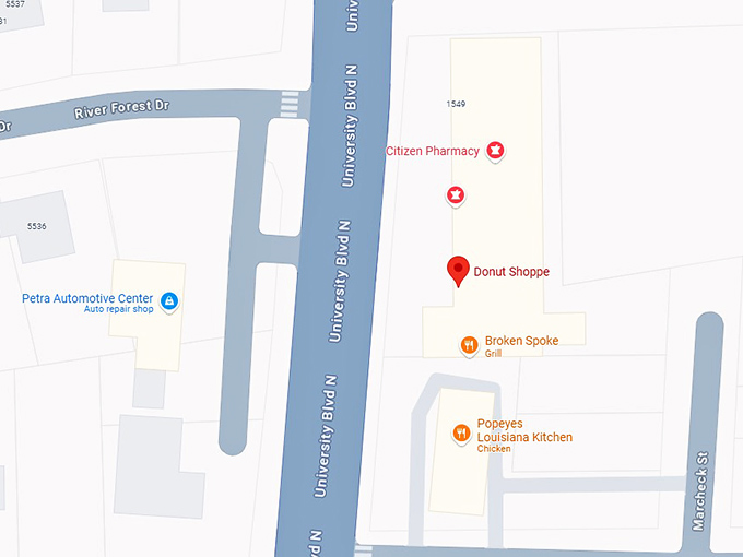 16. donut shoppe map