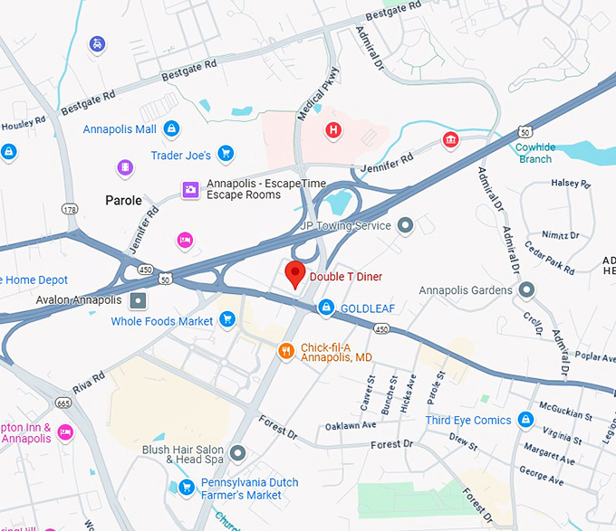 16. double t diner map