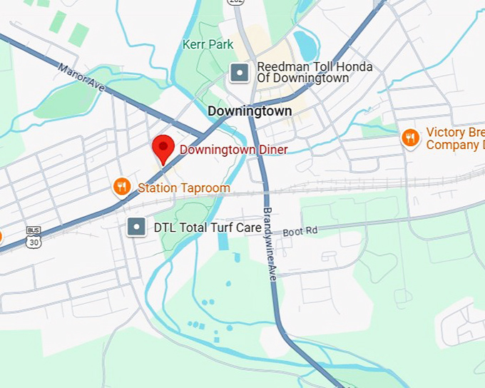 16. downingtown diner map