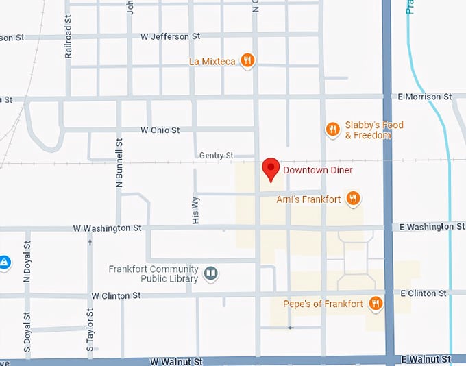 16. downtown diner map