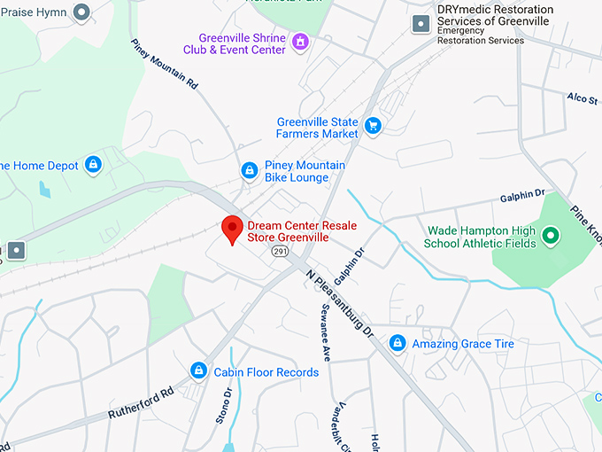 16. dream center resale store greenville map
