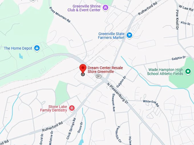 16. dream center resale store greenville map