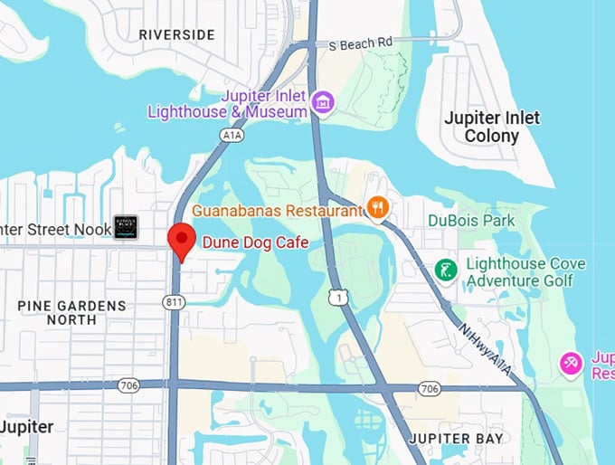 16. dune dog cafe map