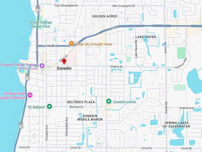 16. dunedin fl map