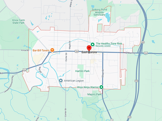16. east aurora, ny map