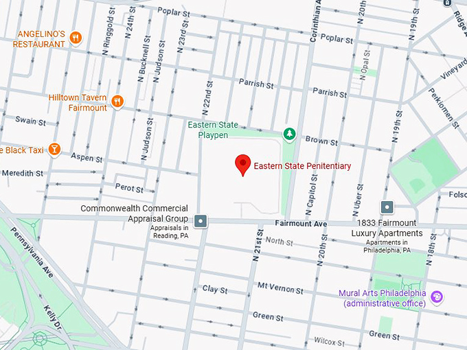 16. eastern state penitentiary map