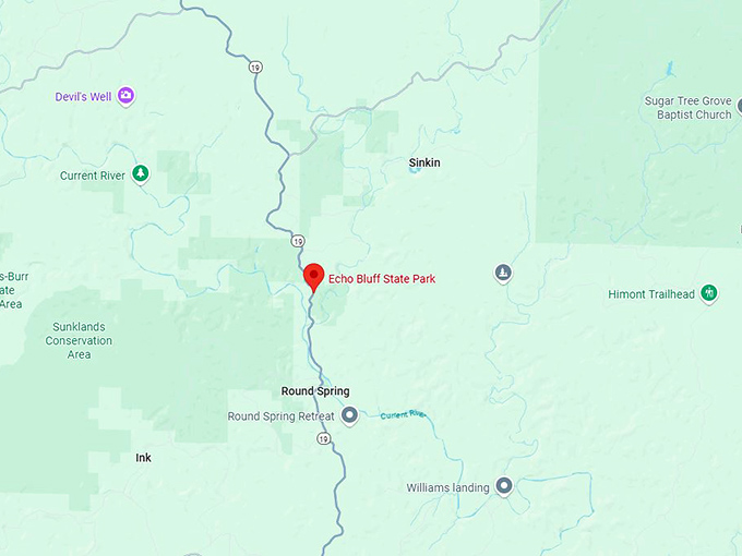 16. echo bluff state park map