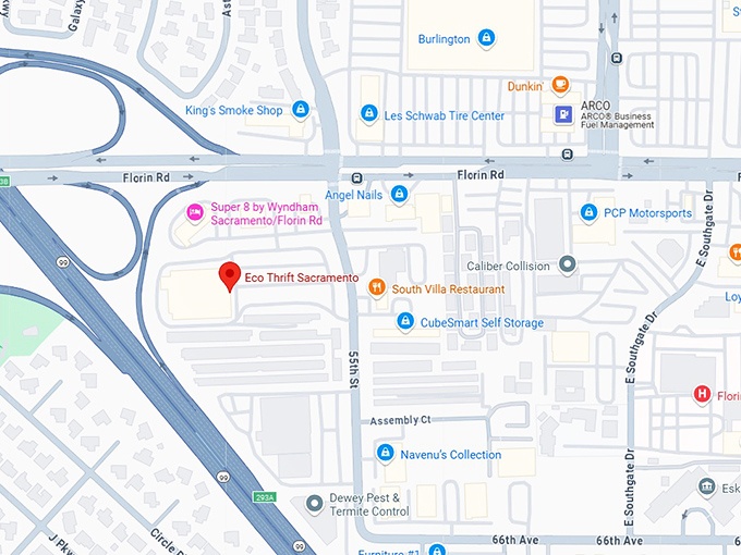 16. eco thrift sacramento map
