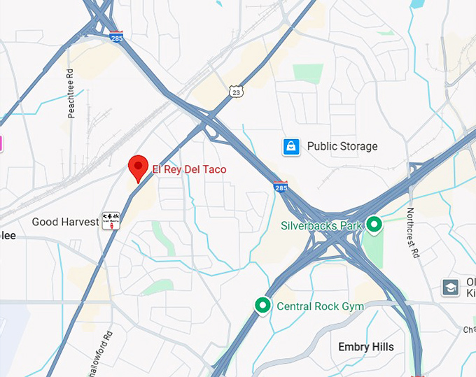 16. el rey del taco map