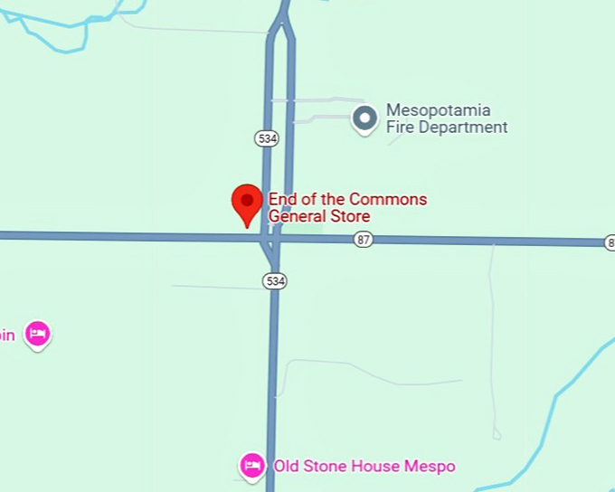16. end of the commons general store map