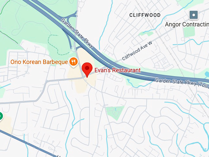 16. evan's restaurant map