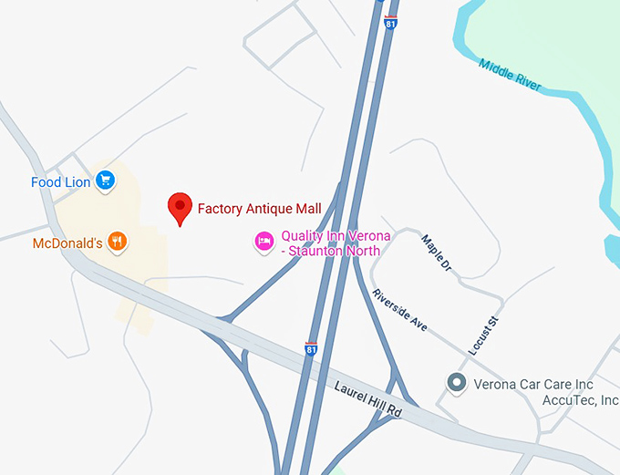 16. factory antique mall map