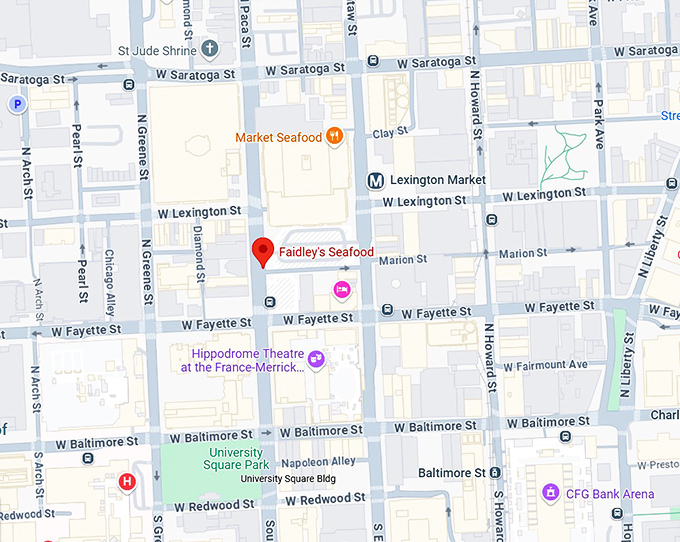 faidley's seafood map