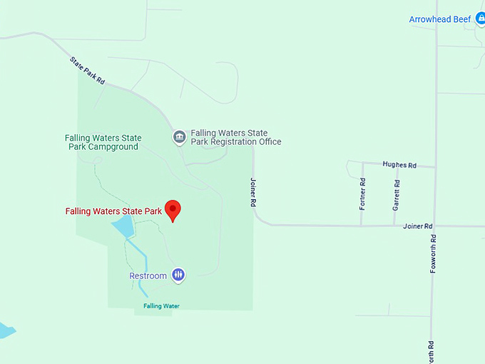 16. falling waters state park map