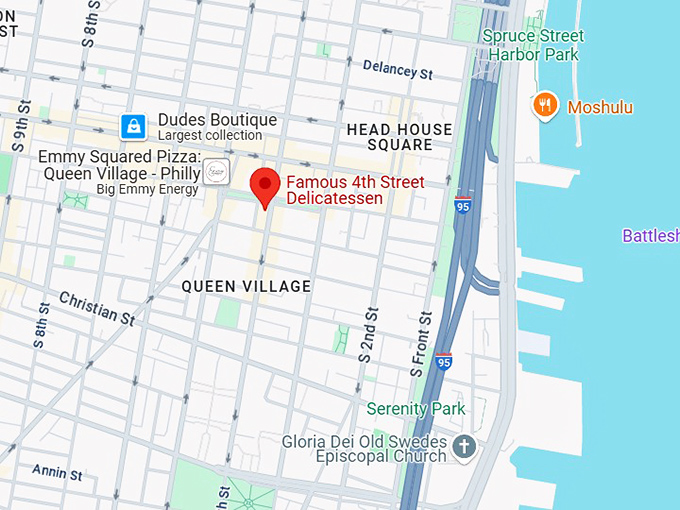 16. famous 4th street delicatessen map