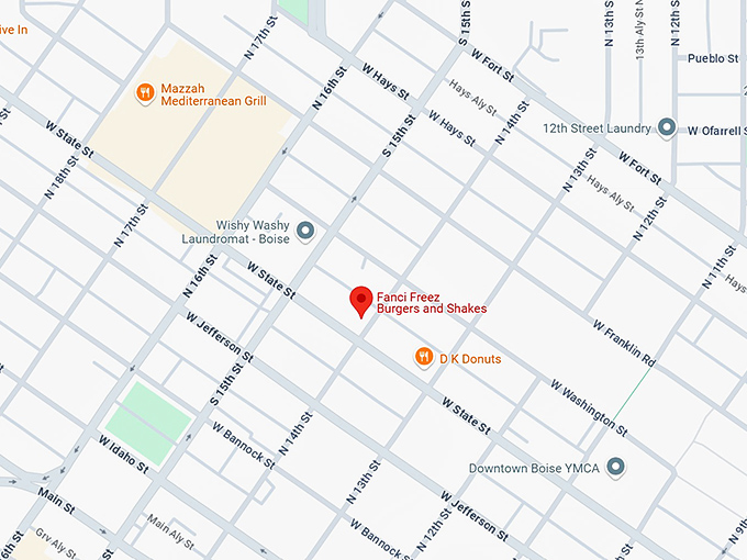 16. fanci freez burgers and shakes map