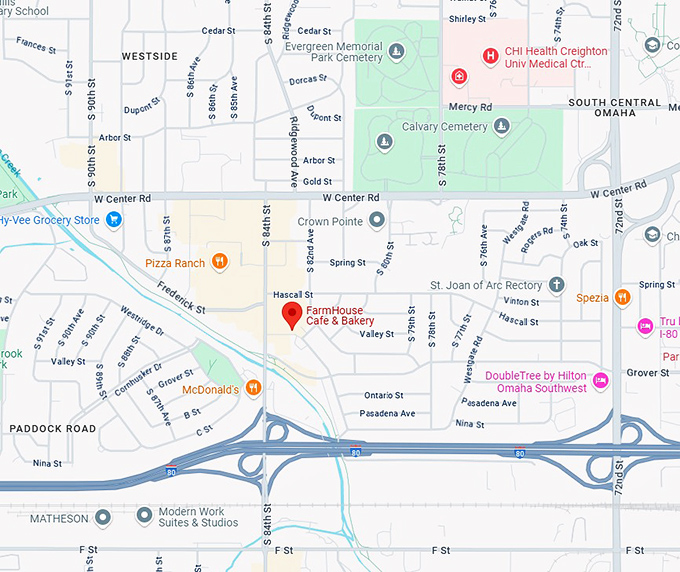 16. farmhouse cafe & bakery map