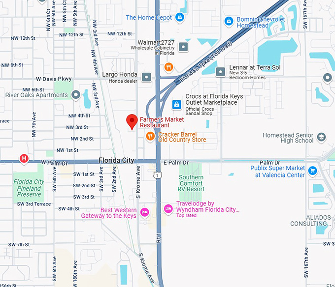 16. farmer's market restaurant map